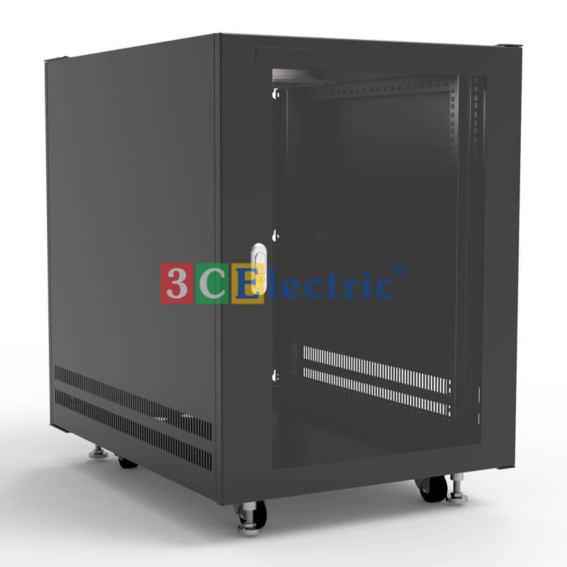 Tủ rack 15U D800 treo tường, tủ mạng 15u sâu 800 | 3CElectric